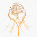 وکتور دست دعا لایه باز [۱] - لدا شاپ